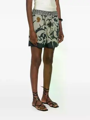 LUISA CERANO Abstract-print Drawstring Shorts
