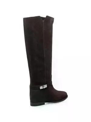 VIA ROMA 15 Padlock Suede Boots
