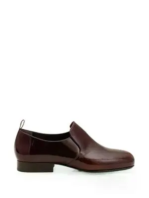 AMI Paris Flat Cow-leather Shoes - Brown