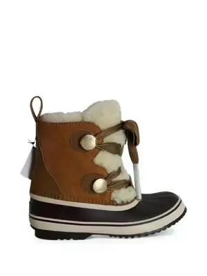 Chloé Shearling-trim Hiking Boots - Brown