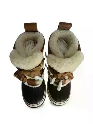 Chloé Shearling-trim Hiking Boots