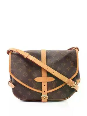 LOUIS VUITTON Monogram Saumur 30 Crossbody Bag - Brown