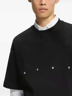 Hugo Logo-embroidered Oversized T-shirt