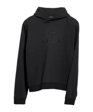 Gucci Embroidered Cashmere Jersey Sweatshirt - Black