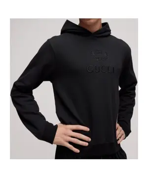 Gucci Embroidered Cashmere Jersey Sweatshirt