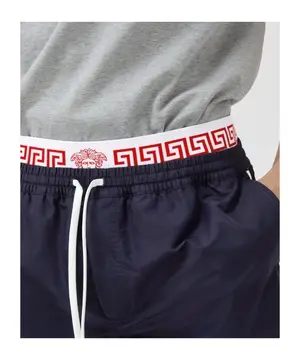 Versace Double-waistband Swim Shorts