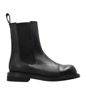 Moschino Round-toe Short Boots - Black