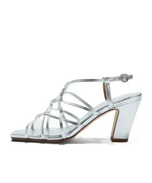 AeydĒ Acacia Block-heel Sandals - Silver