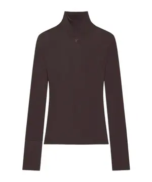 COURREGES Turtleneck Sweater - Burnt Red