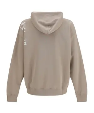 Off-White Drawstring Hooded Sweatshirt - Nude