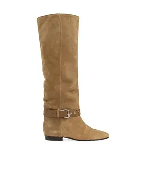 Isabel Marant Étoile Buckled Tall Boots - Taupe