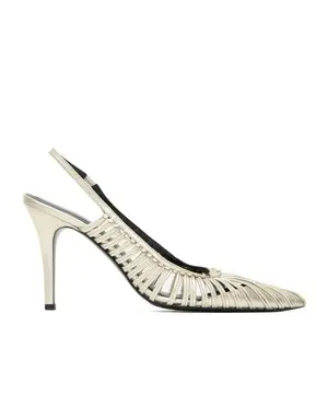 Isabel Marant Étoile Pysma Slingback Heeled Pumps - Light Gold