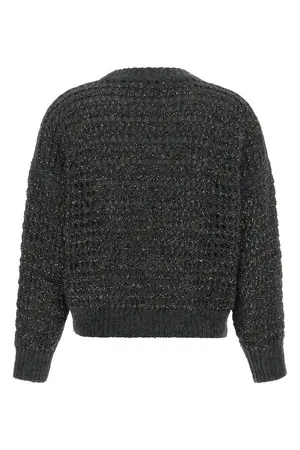 Brunello Cucinelli Sequin-embellished Open-mesh Sweater