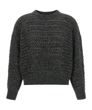 Brunello Cucinelli Sequin-embellished Open-mesh Sweater