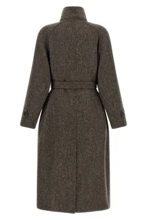 Brunello Cucinelli Sparkling Textured Long Coat