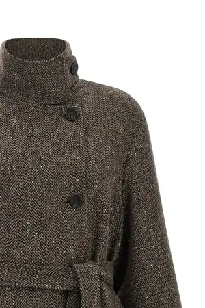 Brunello Cucinelli Sparkling Textured Long Coat
