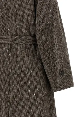 Brunello Cucinelli Sparkling Textured Long Coat