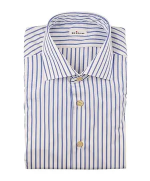 Kiton Vertical-stripe Shirt - Blue