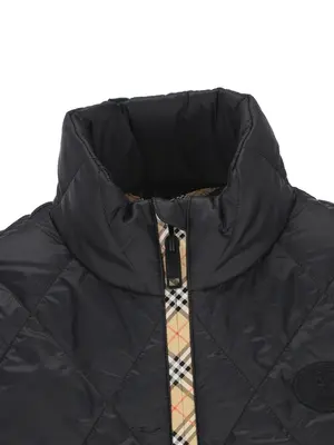 Burberry Check-trim Quilted Padded Vest