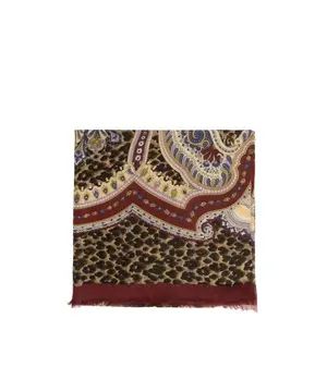 Etro Paisley Leopard-print Scarf - Multi-color