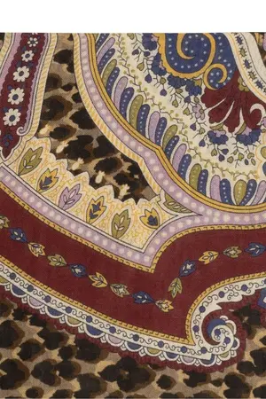 Etro Paisley Leopard-print Scarf