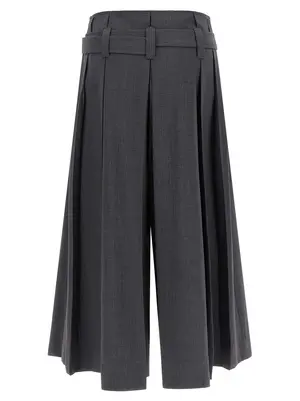 Brunello Cucinelli Pleated Belted Wide-leg Shorts