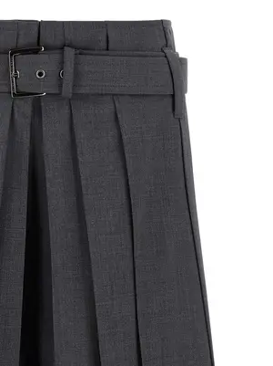 Brunello Cucinelli Pleated Belted Wide-leg Shorts