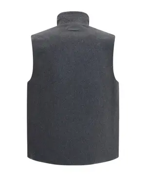 LARDINI High Neck Zip Vest