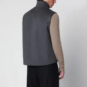 LARDINI High Neck Zip Vest - No