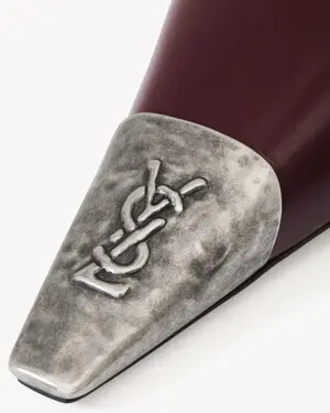 Saint Laurent Jeanne Slingback Pumps In Smooth Leather