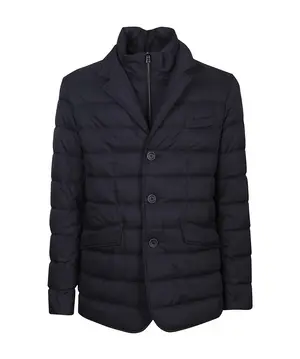 Herno Layered-effect Quilted Down Jacket - Black