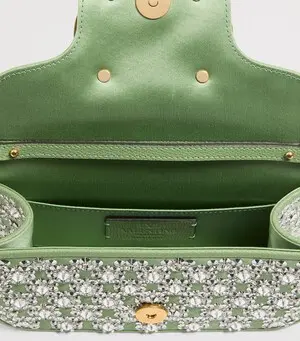Valentino Garavani Small Embellished Locò Shoulder Bag