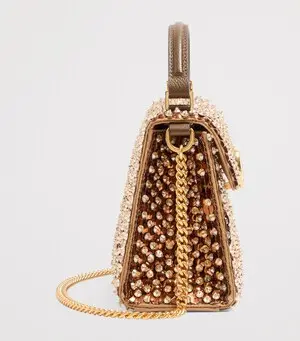 Valentino Garavani Mini Silk Embellished Vsling Top-handle Bag
