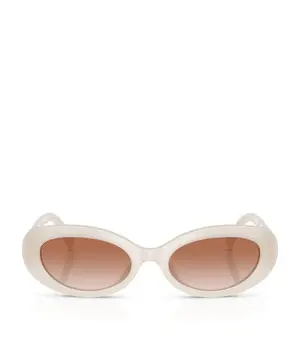Dolce & Gabbana Oval Sunglasses - White