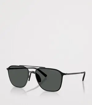 Giorgio Armani Metal Aviator Sunglasses