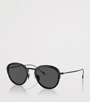 Giorgio Armani Metal Round Sunglasses