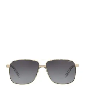 Versace Steel Square Sunglasses - Gold