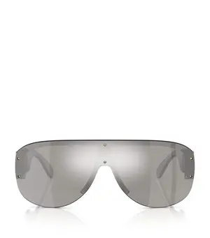 Versace Aviator Sunglasses With Medusa Detail - Grey