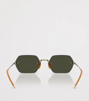 Oliver Spencer Titanium Tk-13 Rectangle Sunglasses