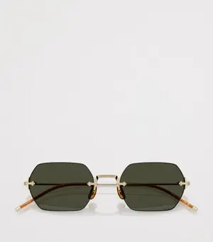 Oliver Spencer Titanium Tk-13 Rectangle Sunglasses