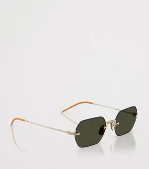 Oliver Spencer Titanium Tk-13 Rectangle Sunglasses