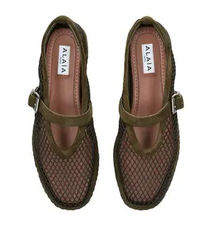 Alaïa Suede Mesh Espadrilles