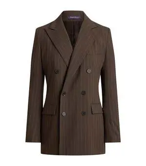 Ralph Lauren Wool Pinstripe Ramona Blazer