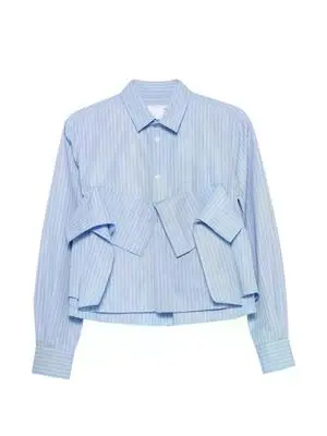 Sacai Striped Ruffled Shirt