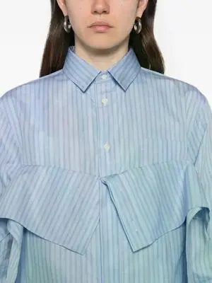 Sacai Striped Ruffled Shirt