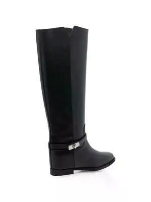 VIA ROMA 15 Padlock Leather Boots