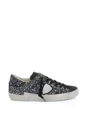 Philippe Model Prsx Sequin-embellished Sneakers - Black