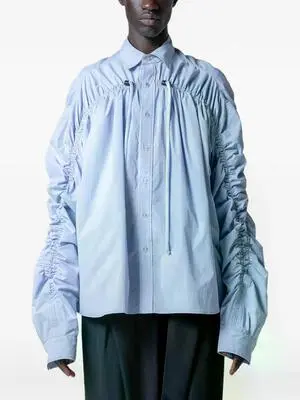 YOSHIOKUBO Ruched Detail Shirt - Blue