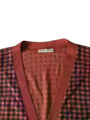 Bottega Veneta Gingham-check Cardigan Vest