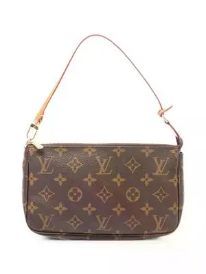 LOUIS VUITTON 2001 Monogram Pochette Accessoires Tote Bag - Brown